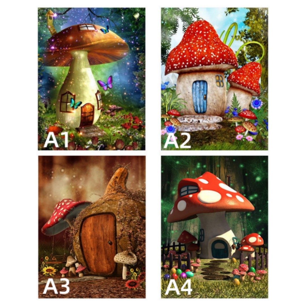 【楽天市場】【クーポン利用で10%OFF】送料無料 刺繍キット キノコ 小屋 5Dダイヤモンドアート キット ビーズ刺繍 風景初心者 5Dダイヤモンド ペインティングインテリア 趣味 ...