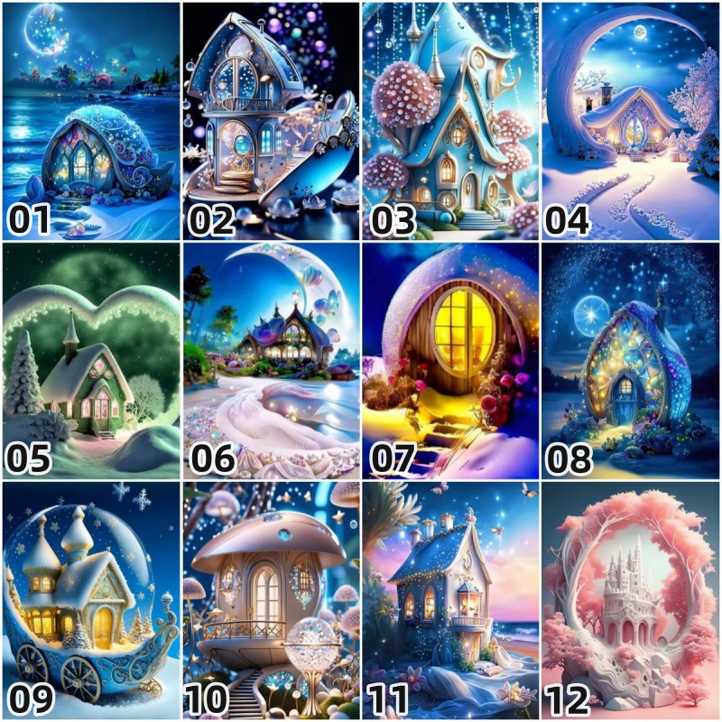 【楽天市場】【10%OFFクーポン配布中】送料無料 刺繍キット 5Dダイヤモンドアート キット ビーズ刺繍 メルヘン城 パンダ 初心者 5Dダイヤモンド ペインティングインテリア ハンドメイド ...