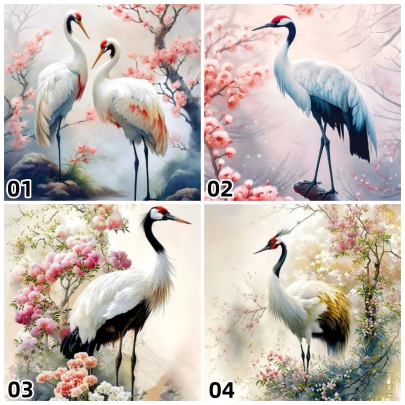 【楽天市場】【クーポン利用で10%OFF】送料無料 刺繍キット 5Dダイヤモンドアート キット ビーズ刺繍 風景 鶴 初心者 5Dダイヤモンド ...