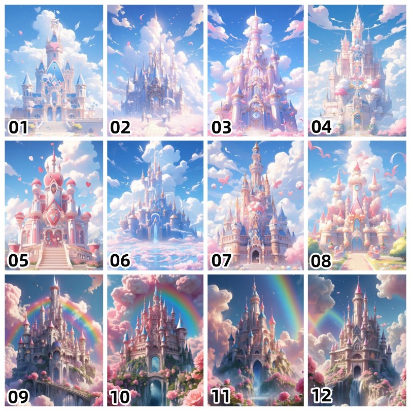 【楽天市場】【 クーポン利用で10%OFF！！ 】送料無料 刺繍キット 5Dダイヤモンドアート キット ビーズ刺繍 メルヘン城 パンダ 初心者 5Dダイヤモンド ペインティングインテリア ...