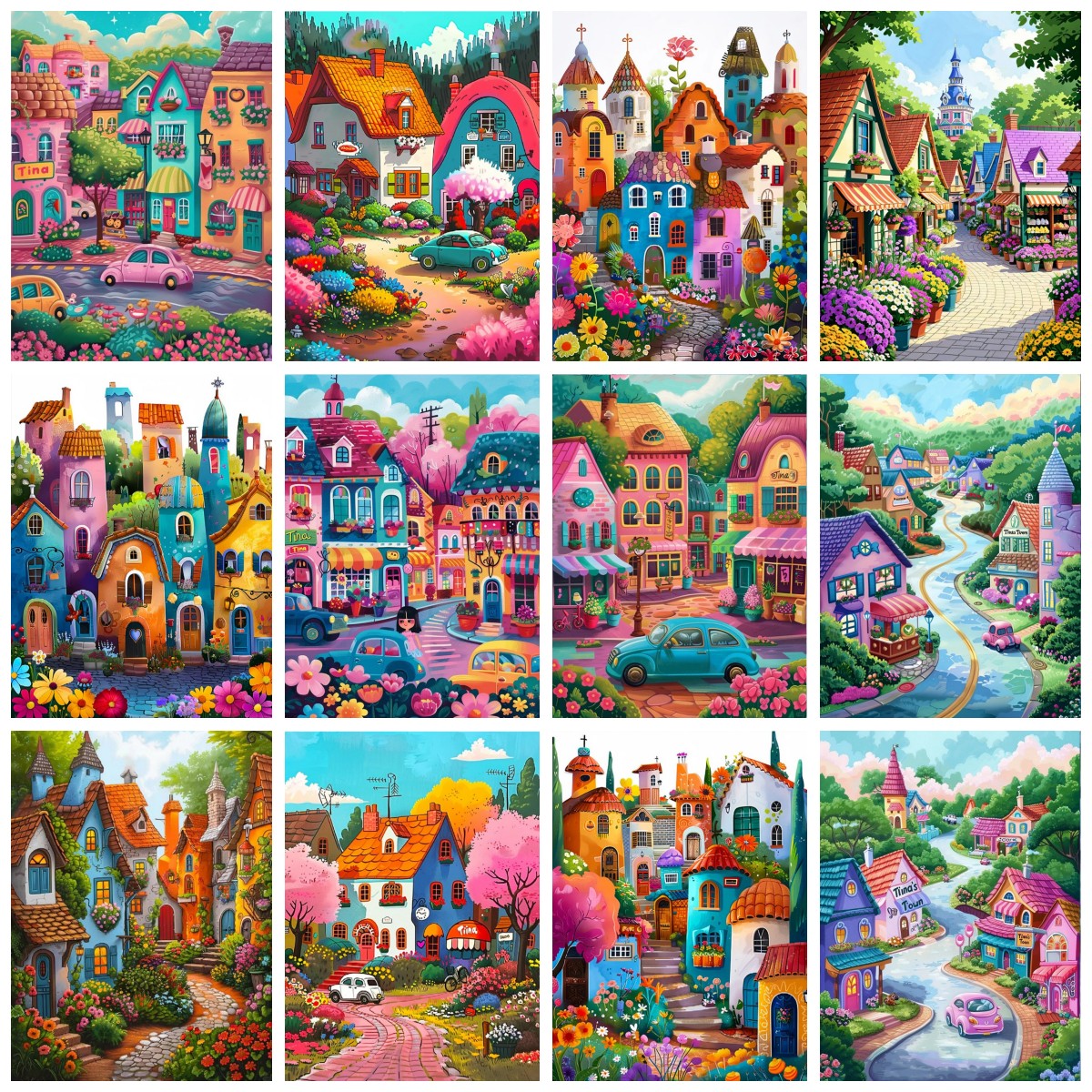 【楽天市場】【クーポン利用で10%OFF】送料無料 刺繍キット 5Dダイヤモンドアート キット ビーズ刺繍 童話の小さな町 初心者 5Dダイヤモンド ペインティングインテリア 趣味 ...