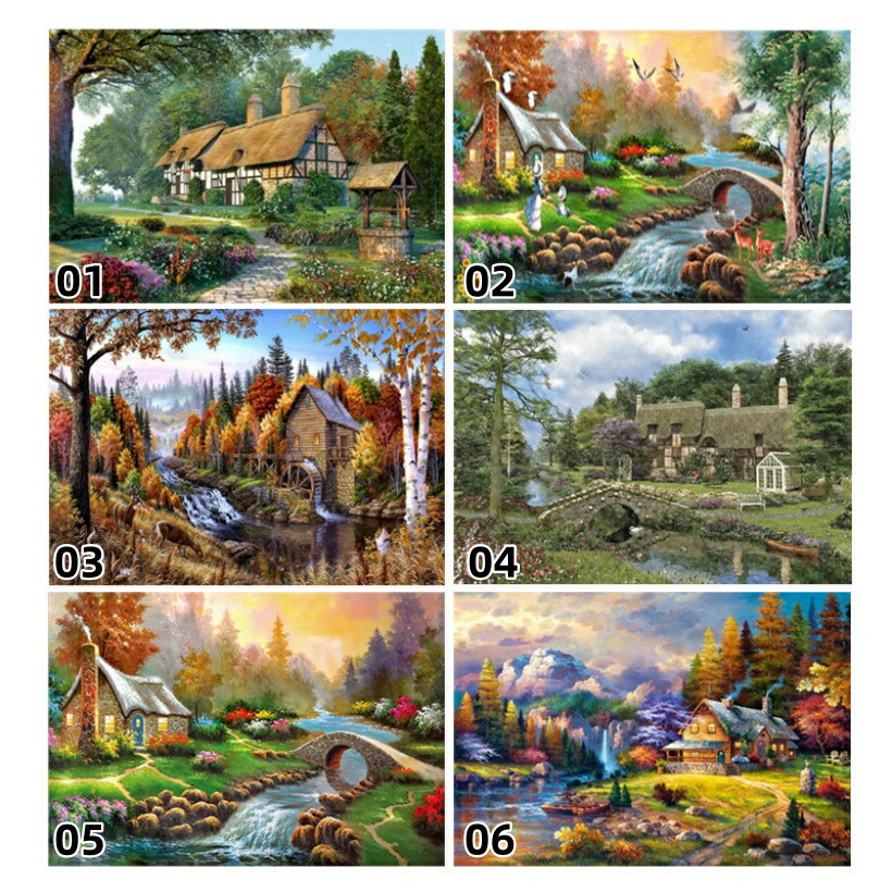 【楽天市場】【10%OFFクーポン配布中】送料無料 刺繍キット 5Dダイヤモンドアート キット ビーズ刺繍 風景 小屋 初心者 5Dダイヤモンド ペインティングインテリア 趣味 ハンドメイド ...