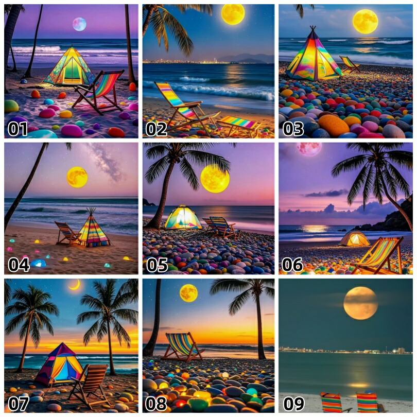 【楽天市場】【10%OFFクーポン配布中！】送料無料 刺繍キット 5Dダイヤモンドアート キット ビーズ刺繍 海浜の風景 初心者 5Dダイヤモンド ペインティングインテリア 趣味 ハンドメイド ...