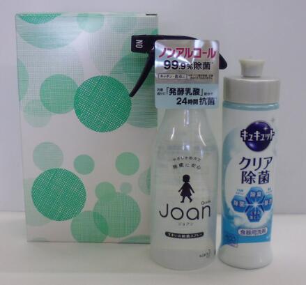 【楽天市場】【ギフト】キュキュット 食器用洗剤 クリア除菌 本体(240ml)＆クイックル ジョアン 除菌スプレー300mL 各1本セット ...