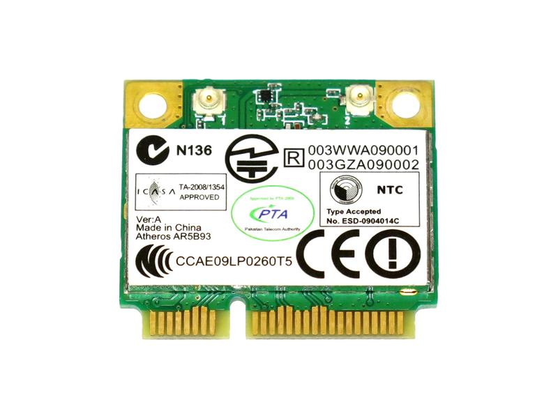 【楽天市場】Atheros AR5B93 AR9283 2.4GHz b/g/n 2x2 MIMO 300Mbps PCIe mini ...