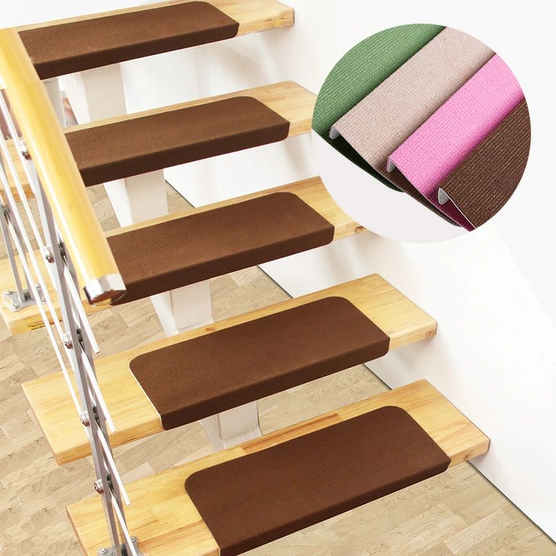 【楽天市場】階段マット 15枚 折り曲げ付き 滑り止めマット【55X22.5cm 15枚】階段カーペット 防音 吸着マット 置くだけ ズレない ...