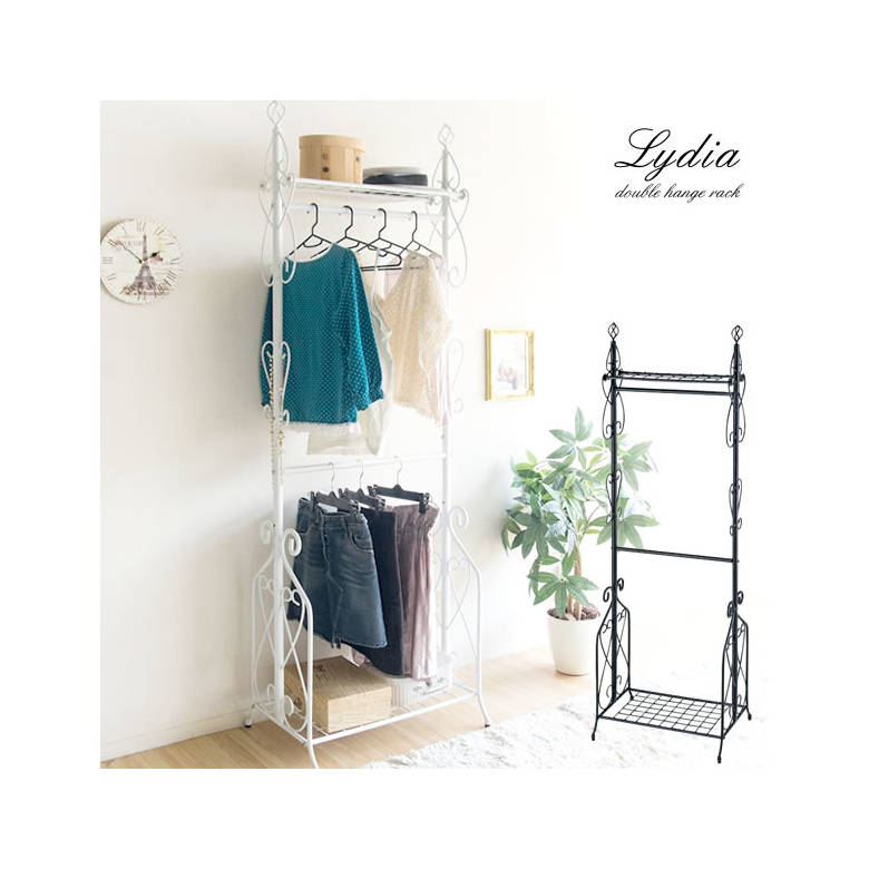 【楽天市場】ダブルハンガーラック Lydia（リディア） DS-HS3226N コートラック パイプハンガー 部屋干し 花粉 カメムシ 宮武製作所 コートラック パイプハンガー 部屋干し 花粉 ...
