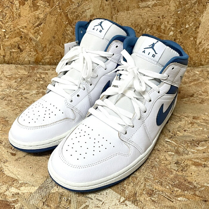 【楽天市場】NIKE メンズ スニーカー AIR JORDAN 1 MID エア ジョーダン 1 ミッド ホワイト ブルー 28.0cm ...