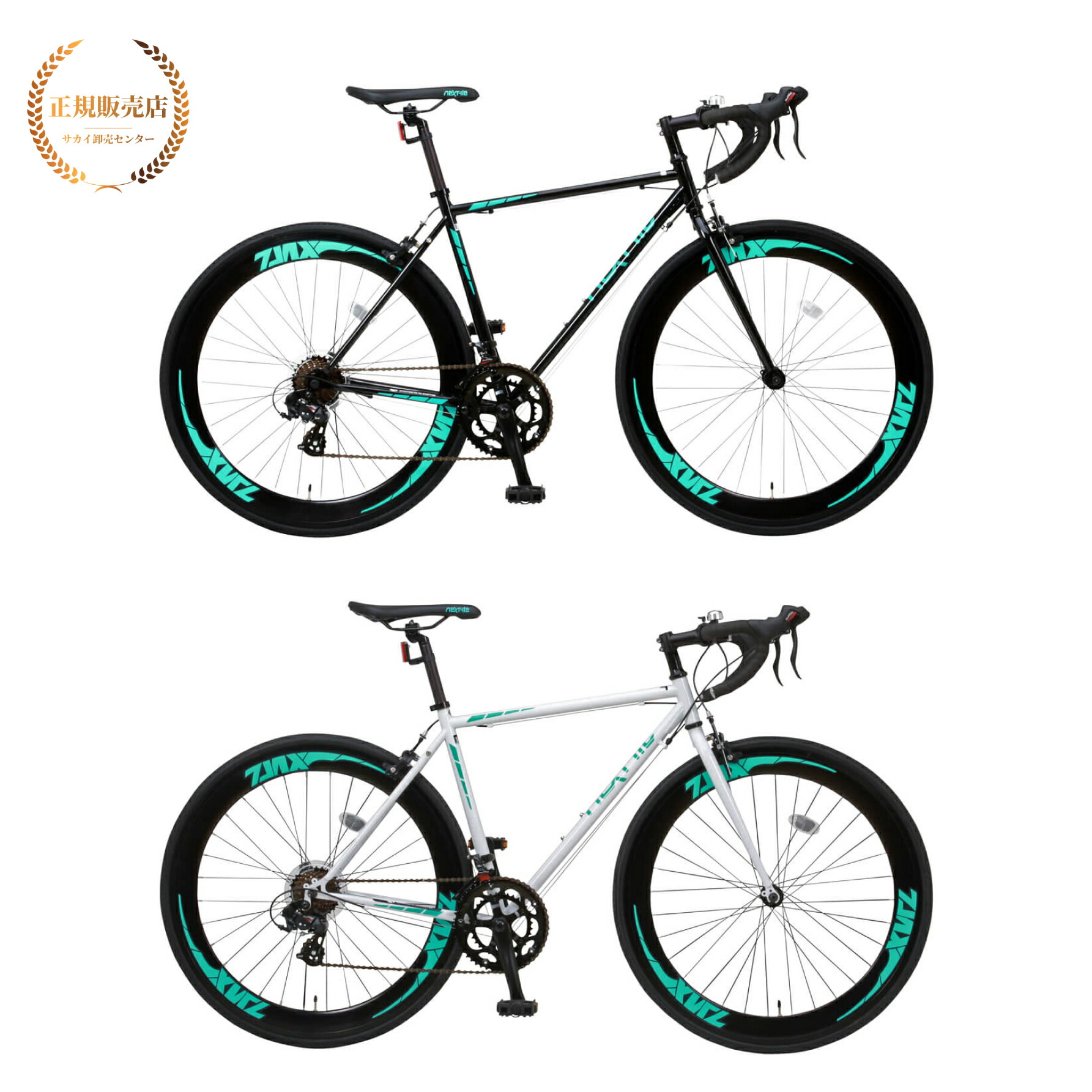 【楽天市場】【正規販売店】ロードバイク 700×25C シマノ14段変速 ZNX-7014 ブラック ホワイト オオトモ 自転車 ロードバイク ...