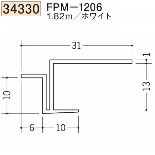 【楽天市場】創建 SOKEN 34330-1.82m ビニール ペ下地材 ドア廻り・天 井 廻り FPM-1206 長さ：182m ホワイト ...