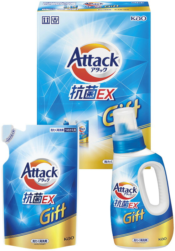 【楽天市場】実りの秋の贈り物 アタック抗菌EXギフト 花王 アタック抗菌EX（750g）・アタック抗菌EX詰替用（590g）×各1：贈り物本舗じざけや