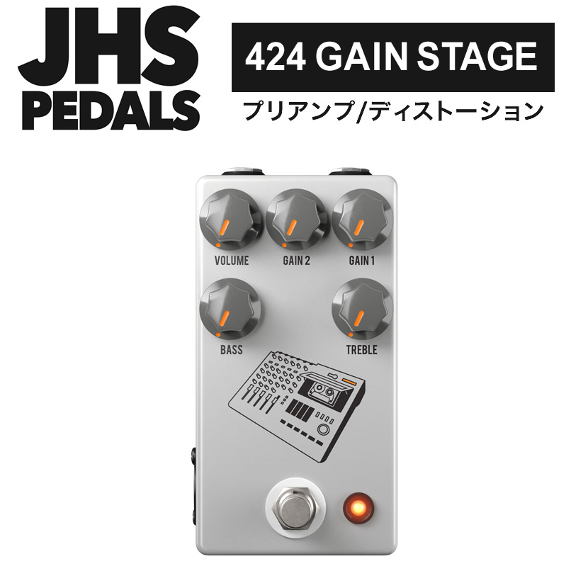 【楽天市場】【ピック10枚セット付き！ 】JHS Pedals 424 GAIN STAGE プリアンプ/ディストーション/オーバードライブ ...