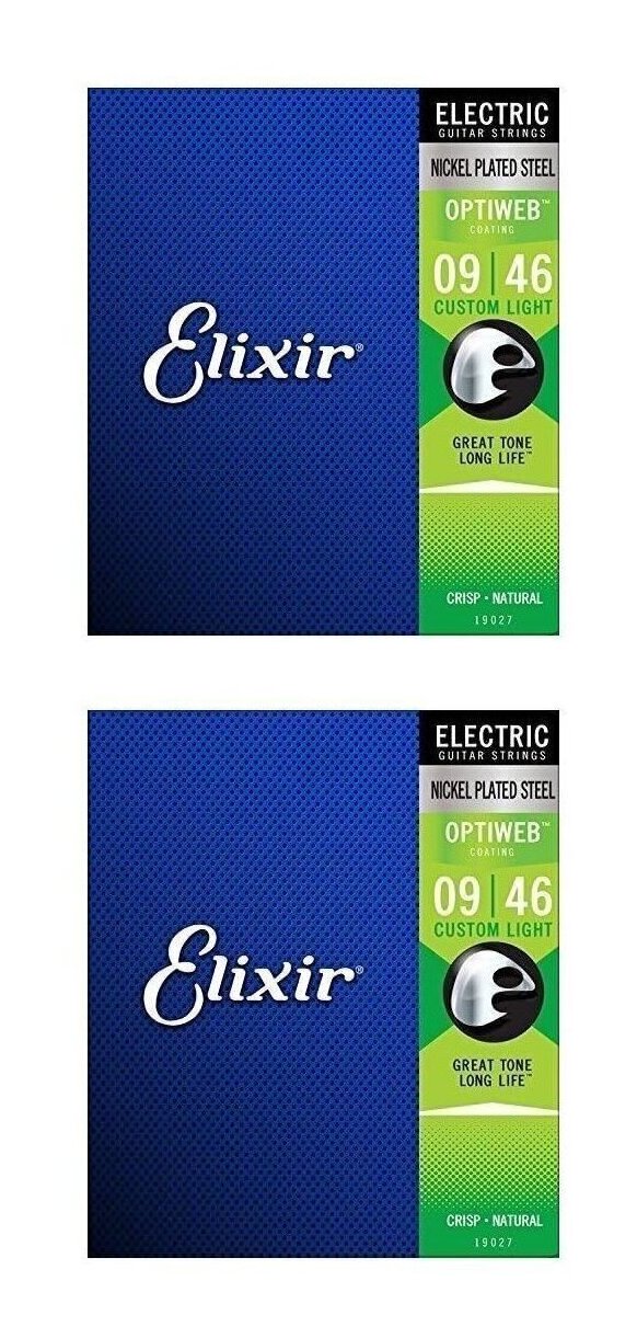 【楽天市場】Elixir 19027(2セットパック) ×1 [09-46] OPTIWEB Custom Light エレキギター弦【メール便発送・全国送料無料・代金引換不可】：さくら山楽器