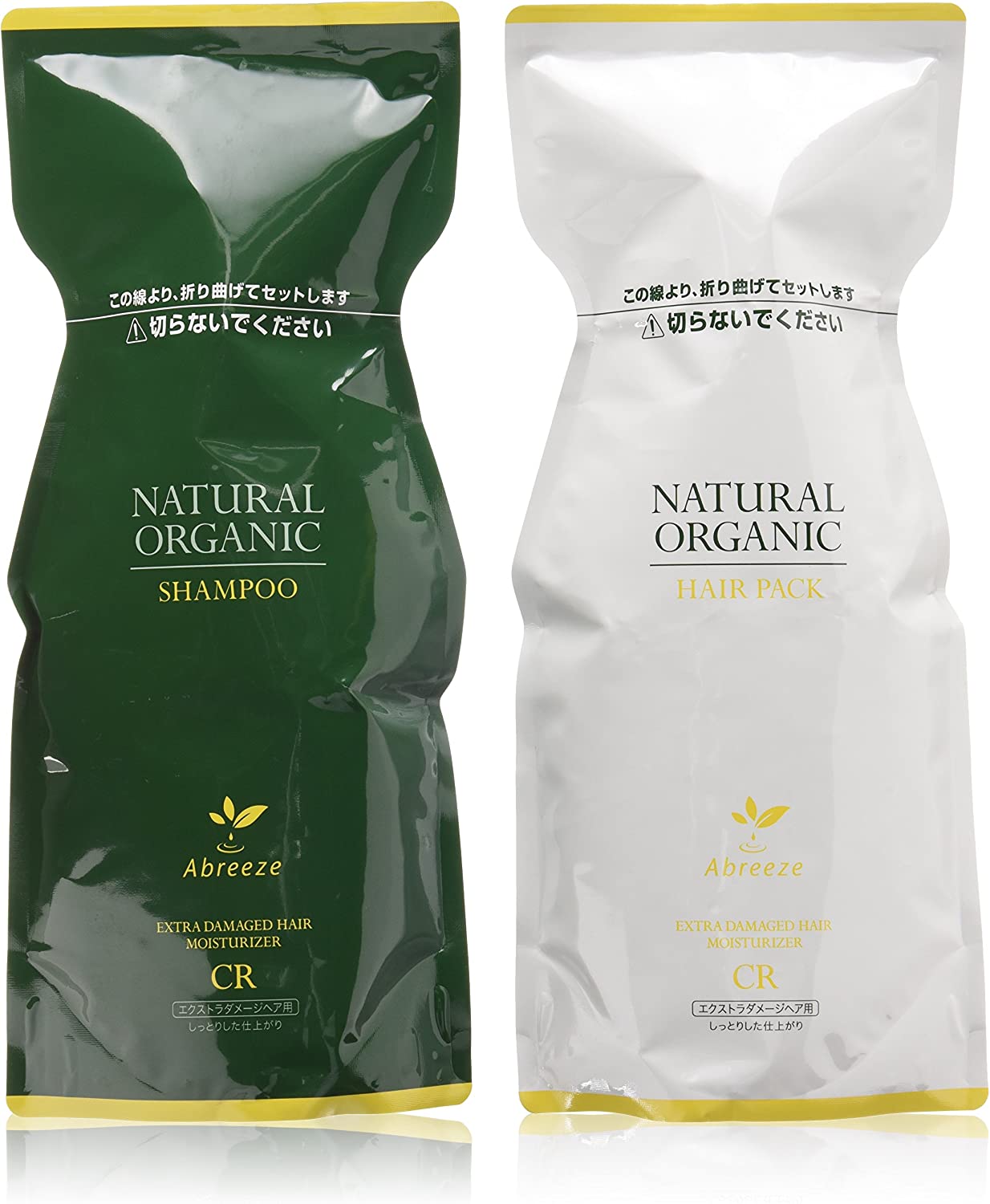 【楽天市場】アブリーゼ ナチュラルオーガニック シャンプー CR 600ml & ヘアパック CR 600g 詰め替え用 セット：salon labo