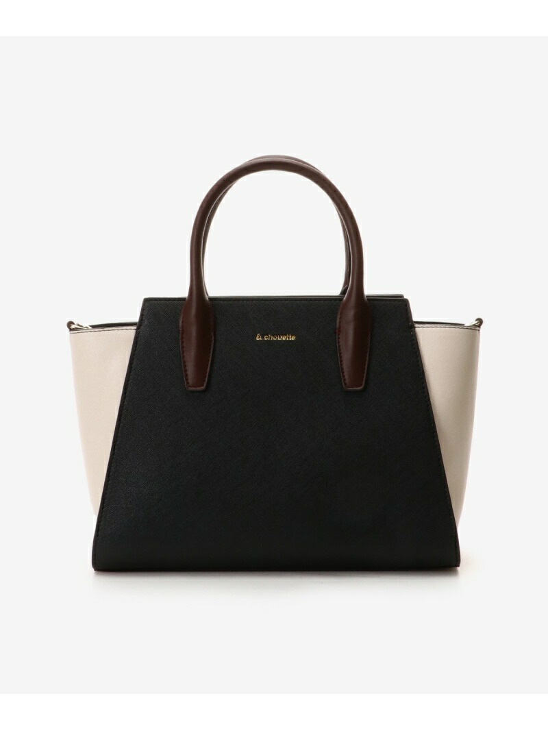 【楽天市場】バイカラーシンプルハンドバッグ & chouette アンドシュエット バッグ ハンドバッグ ピンク ホワイト ブルー ブラック ...
