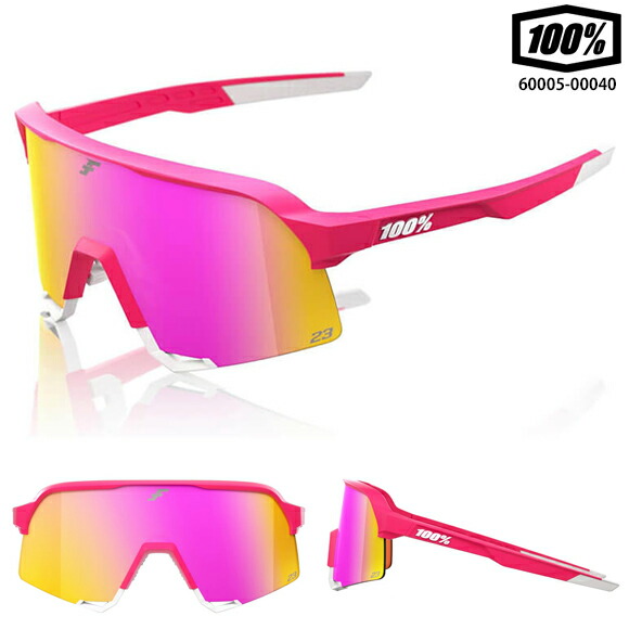 【楽天市場】【あす楽対応】100％ ワンハンドレッド S3 LE スポーツサングラス 60005-00040 HiPER ビターピンクミラー ...