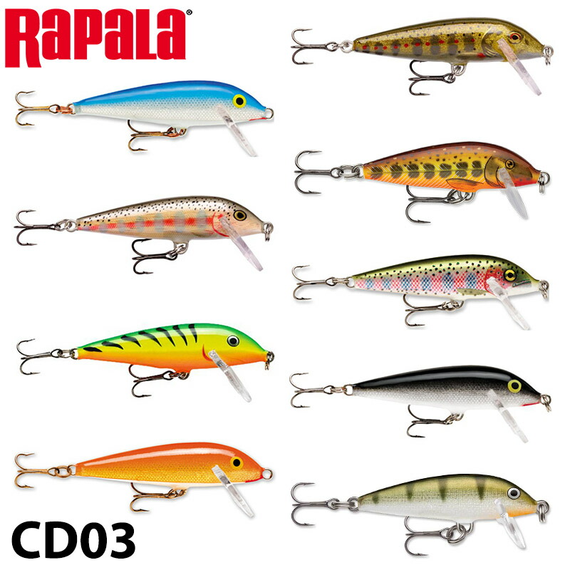 【楽天市場】【RAPALA】 ラパラ COUNT DOWN カウントダウン CD3 シンキング バルサミノー ルアー フィッシングツール アウトドア：SAMURAI CRAFT サムライクラフト