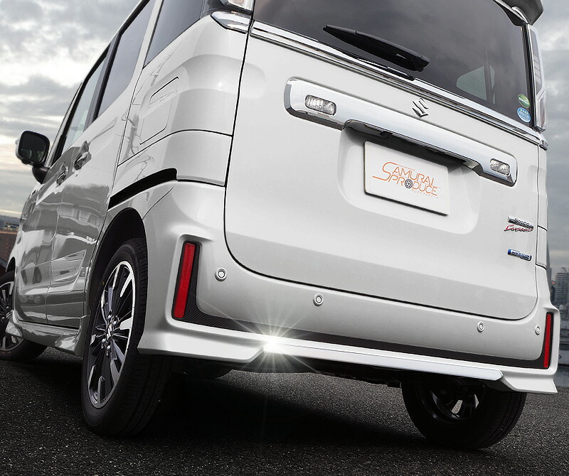 【楽天市場】スズキ スペーシアカスタム MK53S リアリップ ガーニッシュ 1P 鏡面仕上げ：サムライプロデュース