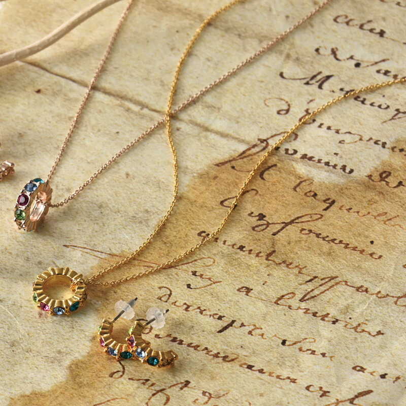 楽天市場】＜プライベートレーベル＞カラーストーンネックレス&ピアス