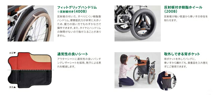 【楽天市場】【納期1～2ヵ月予定】【法人宛送料無料】 ミキ 車椅子 コンパクト 自動ブレーキ SKT-400B スキット400B 自走式 エアタイヤ仕様 多機能 肘跳ね上げ 脚部スイングアウト ...