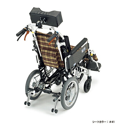 【楽天市場】【納期1～2ヵ月予定】【法人宛送料無料】 ミキ ティルト車椅子 コンパクト SKT-7 スキット7 介助式 スリム エアタイヤ仕様 折りたたみ可能 足踏み連動式駐車ブレーキ付 耐 ...