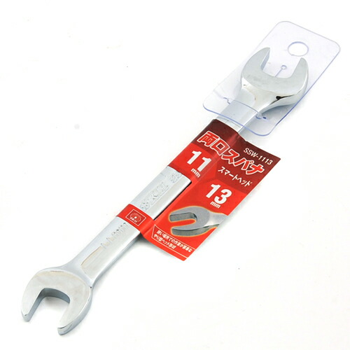 【楽天市場】スーパーSALE対象品【半額】【9ヶ月保証付】スパナ SK11 SSW-1113 ヘッド幅をスリムにし、狭い場所での作業性がアップしました。六角ボルト・ナットの締付け、緩め作業 ...