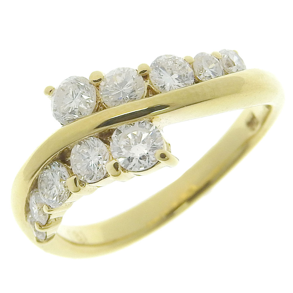 【楽天市場】【返品OK】合計0.81ct 天然ダイヤ リング 10.5号 K18YG レディース 18K 18金 イエローゴールド金無垢 750YG 湾曲 ウェーブ 【送料無料】【中古】：三光 ...