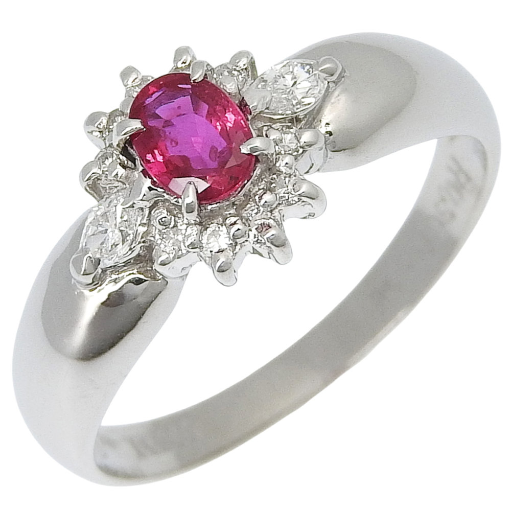 【楽天市場】【返品OK】0.30ct 天然ルビー リング 12号 Pt900 合計0.14ct 天然ダイヤ レディース プラチナ 白金 一粒 ...