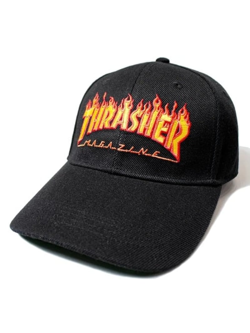 【楽天市場】(U)THRASHER/THRASHER FLAME LOGO 6P CAP THRASHER ジャックローズ 帽子 キャップ ...
