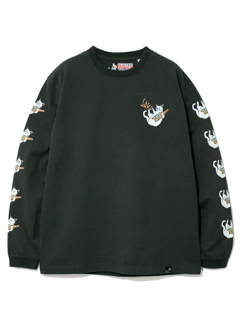 【楽天市場】go slow caravan/(M)超ヘビーUSA/C 猫と晩酌 ロングスリーブTEE go slow caravan ゴース ...