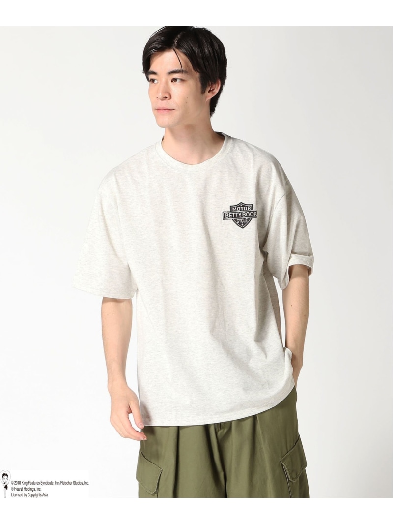 【楽天市場】BETTY BOOP/(M)バイクBETTYTEE BETTY BOOP サンコーバザール トップス カットソー・Tシャツ グレー ...