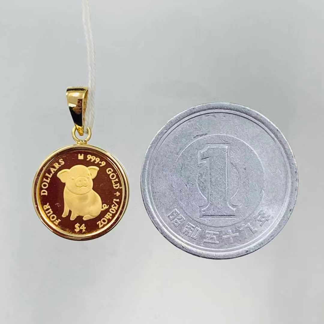 【楽天市場】【新品】干支イノシシ 金貨 2019年 豚 クック諸島 1/30オンス K18/24 1.88g イギリス 純金貨 エリザベス女王 ゴールド コイントップ 保護ガラス付：39宝飾販売店