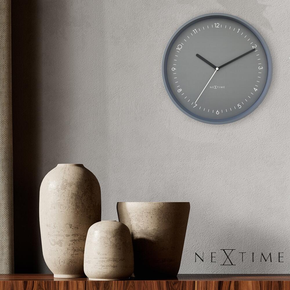 【楽天市場】マラソン15%クーポン+4/5P10倍【NEXTIME】 掛け時計 おしゃれ Berlin gray 3305GS シンプル ...