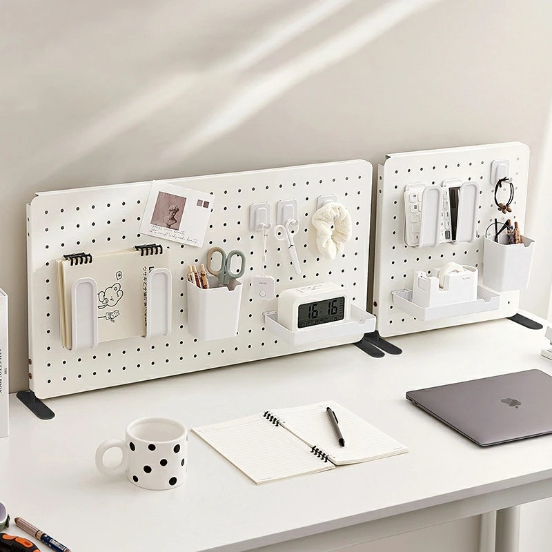【楽天市場】有孔ボード卓上収納パンチングボードセット机上ラックデスク上収納ラック有孔ボード用穴あきおしゃれDIY取付簡単収納収納ボックス文房具 ...