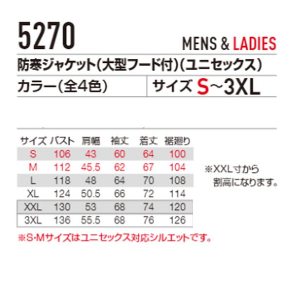 【楽天市場】BURTLE バートル 5270 防寒ジャケットTHERMO CRAFT 大型フード付 秋冬 SからXLSALEセール：三洋アパレル楽天市場店
