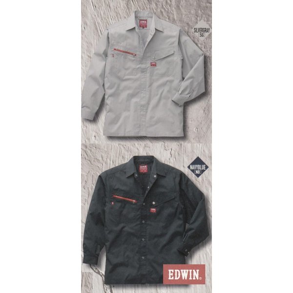 【楽天市場】EDWIN・エドウイン35-85002オールシーズン長袖シャツ：三洋アパレル楽天市場店