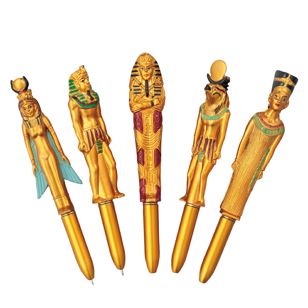 【楽天市場】【5400円以上で送料無料】 エジプト 土産 黄金のファラオボールペン 5本セット【251251】：海外＆国内土産・旅行用品 三洋堂