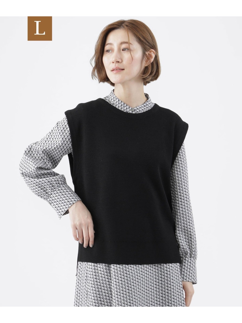 【楽天市場】【SALE／26%OFF】【L】【ウォッシャブル】エクストラファインウールニットジレ TRANS WORK サンヨー エルサイズ ...