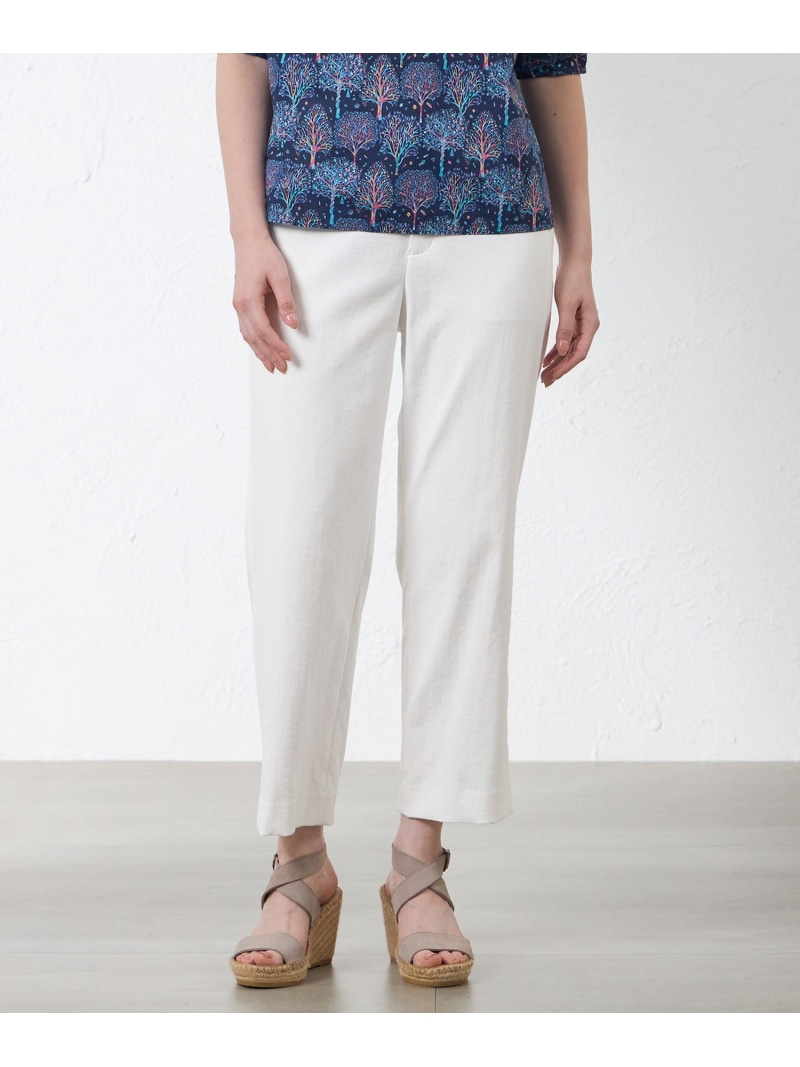 【楽天市場】ドライオックスセミワイドクロップトパンツ AMACA アマカ パンツ その他のパンツ ベージュ グリーン ホワイト ネイビー【送料 ...