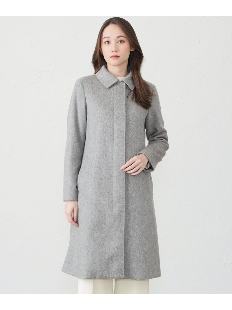 【楽天市場】【sale／37off】【アラシャンカシミヤ】カシミヤ ステンカラーコート Amaca アマカ ジャケット・アウター ステンカラーコート グレー ブラック【rbae】【送料無料 