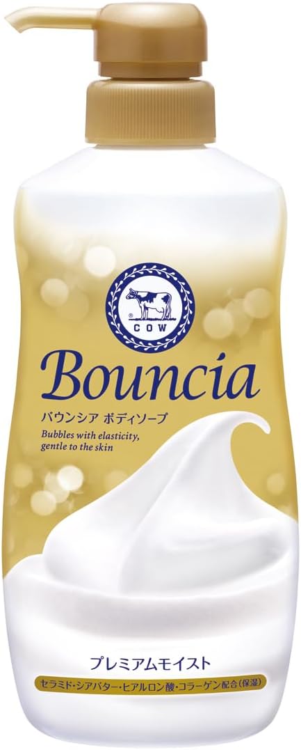 【楽天市場】【合算3150円で送料無料】牛乳石鹸 バウンシアボディソープ プレミアムモイスト ポンプ付 460ml：サポートショップ