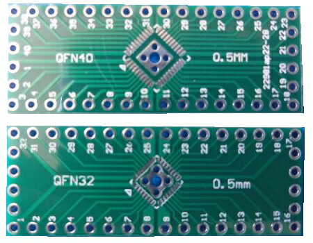 【楽天市場】変換基板 表面 QFN56 0.5mm、裏面 QFN64 0.5mm 1枚入＜pcb-102＞：札幌貿易