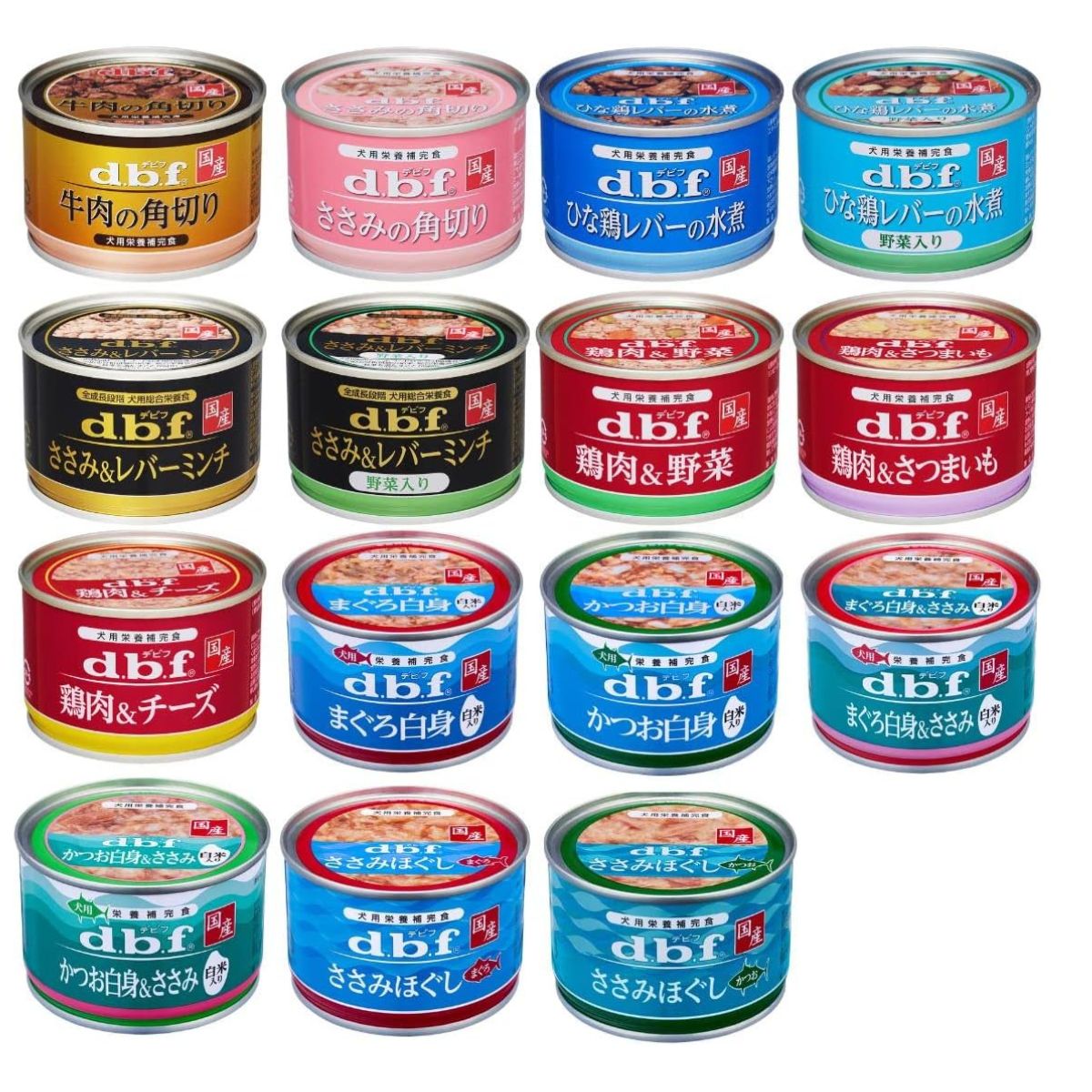 【楽天市場】デビフ 缶詰 犬 ドッグフード 150g 全15種セット (150g缶シリーズ, 150g缶まぐろシリーズ, 150g缶 かつお ...