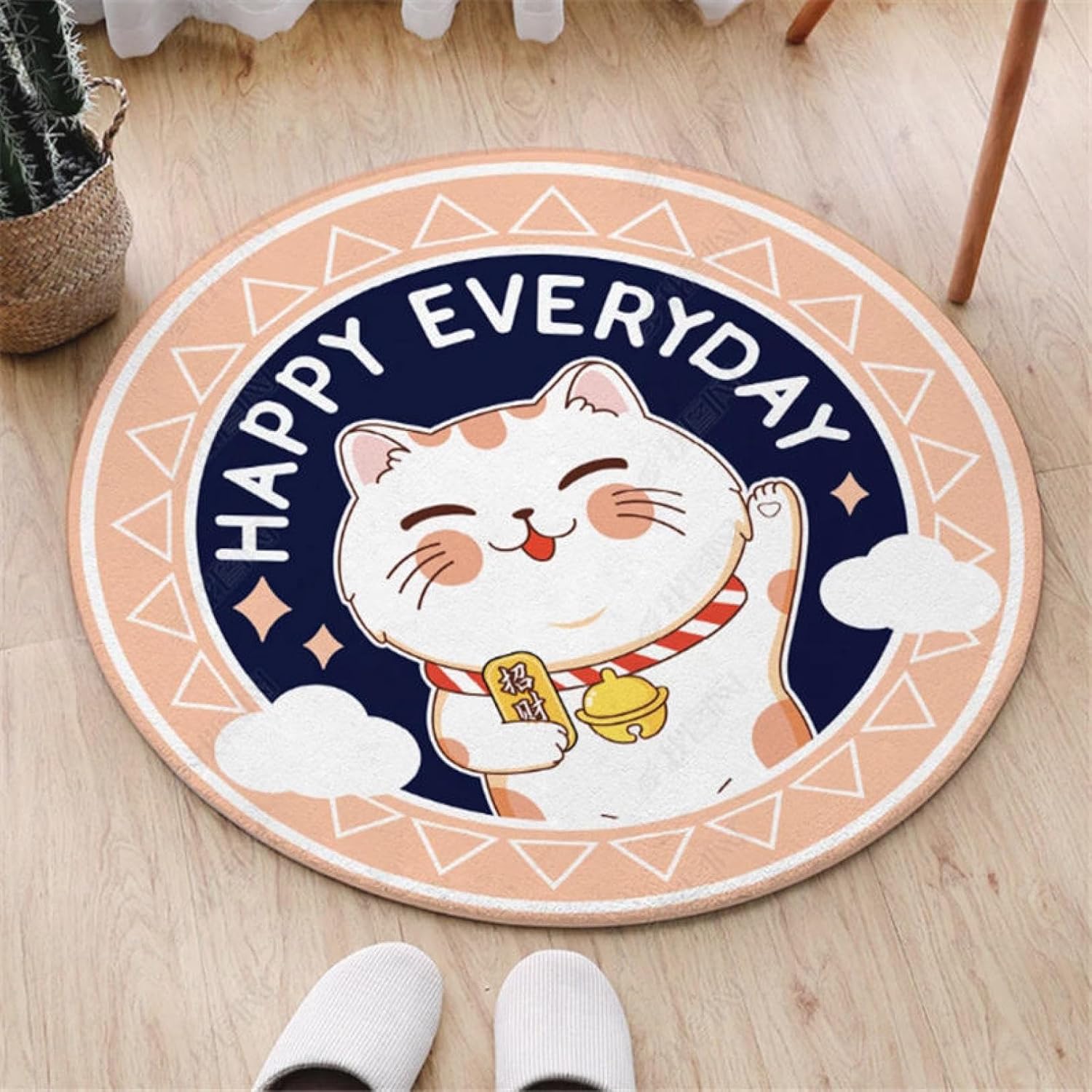 【楽天市場】子供部屋 チェアマット 動物柄 絨毯 デスクカーペット 大判 もこもこ 足元 カーペット 床の保護 可愛い 円形マット 凹みキズ ...