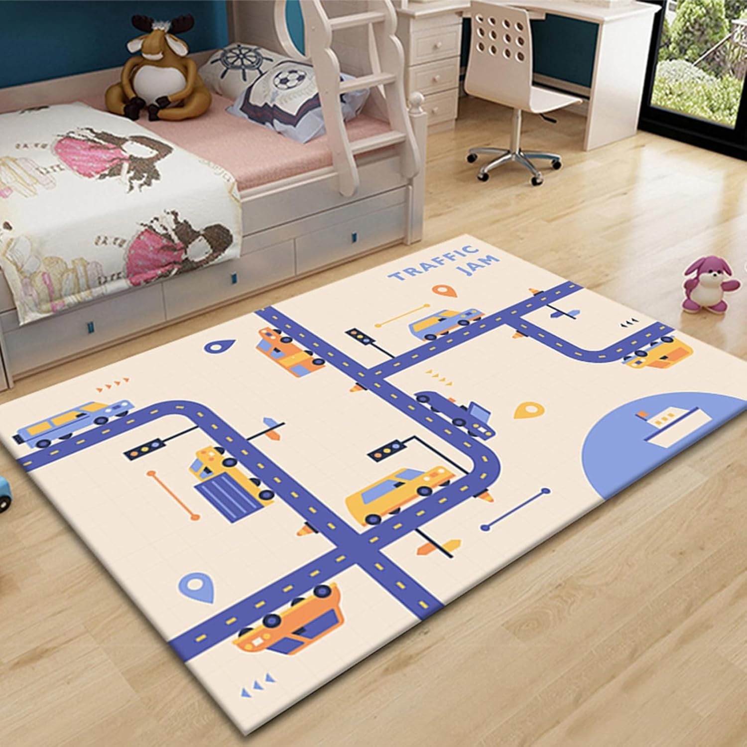【楽天市場】赤ちゃん ベビー プレイマット 遊びマット 道路 幼稚園 保育園 80cmx120cm 早期教育 大判 子供用 防汚 ずれない ...