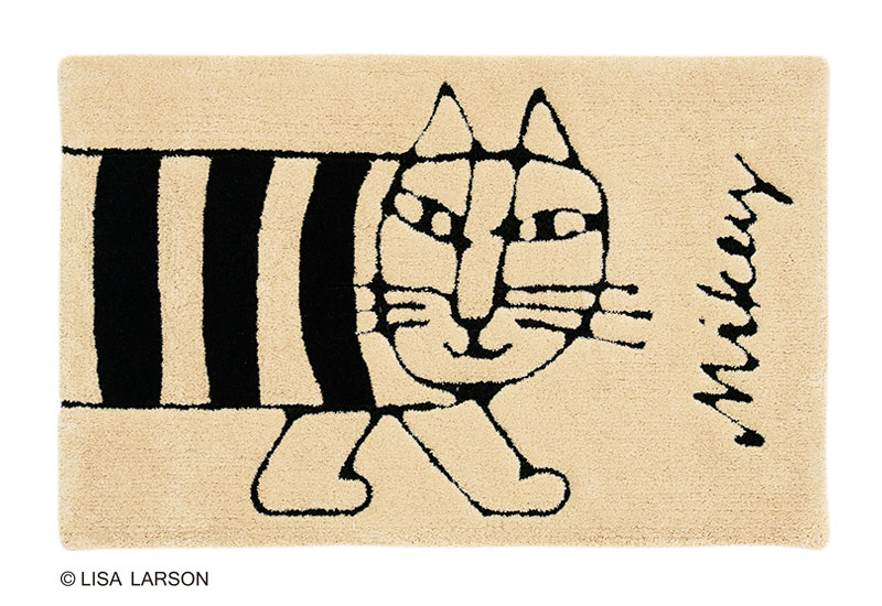 【楽天市場】リサ・ラーソン クラシック マイキー ラグマット【サイズ：約90cm×140cm】[QB1032-09]デザイナーズブランド LISA LARSON 日本製手洗いOK 滑りにくい ...