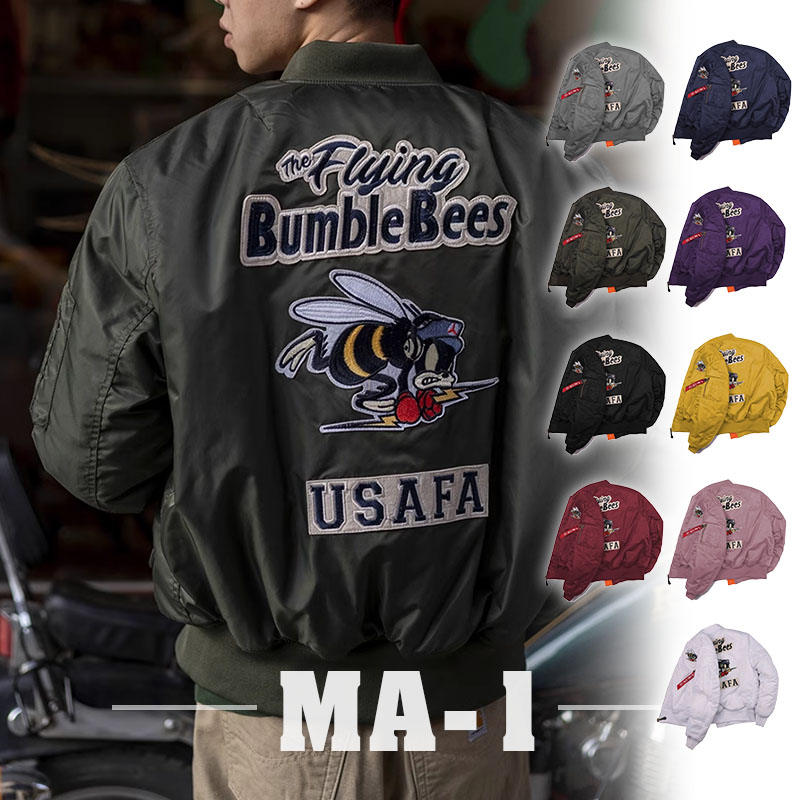 【楽天市場】MA-1 ミリタリー ジャケット ブルゾン MA1 ジャケット 厚手VS 薄手 メンズ フライトジャケット長袖 春 秋 冬 春服 秋服 冬服 ブラック カーキ ブルゾン 作業着 ...