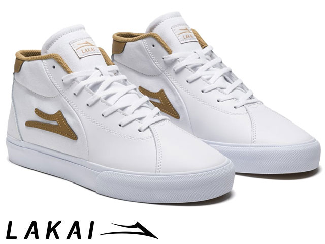 【楽天市場】国内正規品 Lakai FLACO II MID WHITE/TOBACCO LEATHER フラコ 2 ミッド ホワイト/タバコ ...