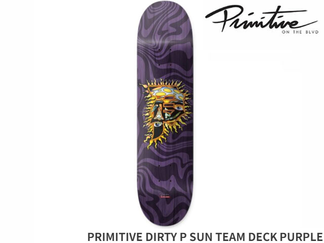 【楽天市場】Primitive 国内正規品 プリミティブ PRIMITIVE DIRTY P SUN TEAM DECK PURPLE デッキ ...
