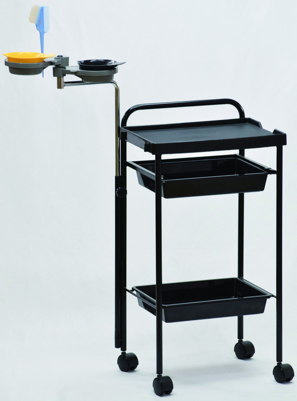 【楽天市場】【メーカー直送・代引き不可】【北海道・沖縄、離島は別途送料がかかります】TS-330 自在式ヘアダイアーム付セット台 ブラック 【取り寄せ商品A】：シェーンコスメ